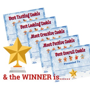 Christmas Cookie Bake-off Party Kit | Printable Cookie Competition ...