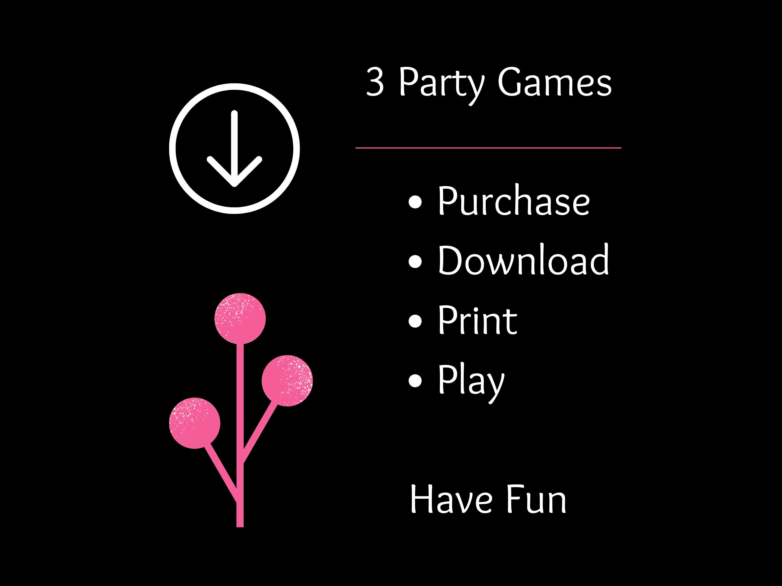 Printable Party Games, Digital Download Games, Office Party Games ...