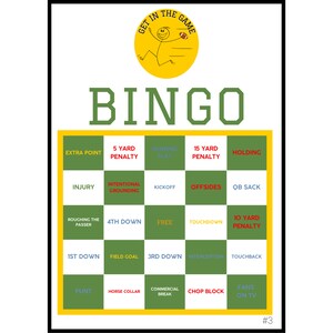 Football Game | Football BINGO | Game Day Activities | Super Bowl ...