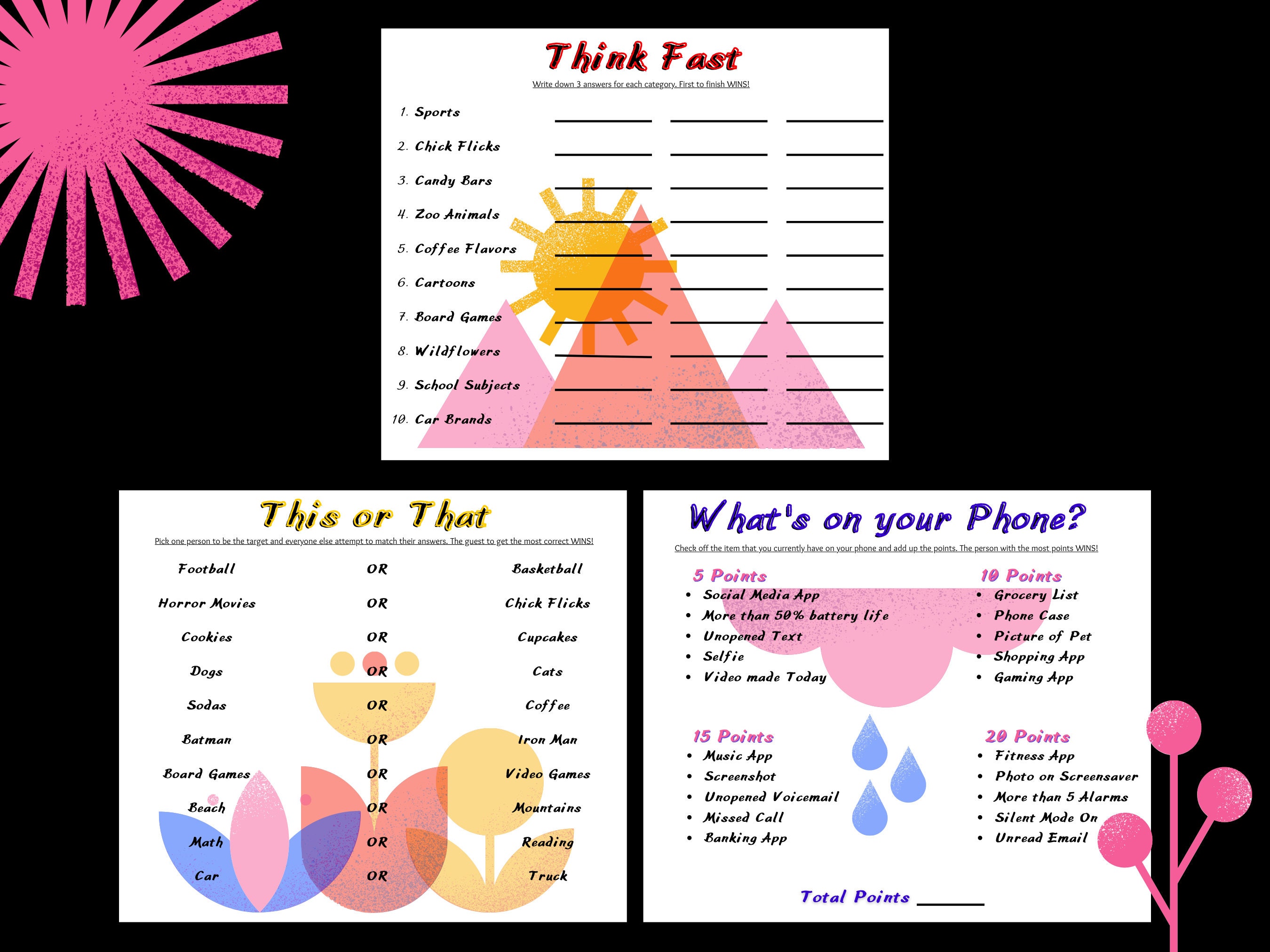 Printable Party Games, Digital Download Games, Office Party Games ...