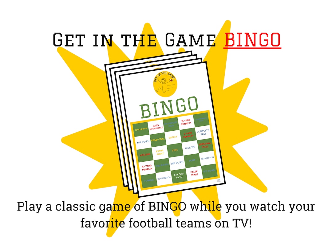 Football Game | Football BINGO | Game Day Activities | Super Bowl ...