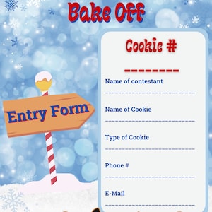 Christmas Cookie Bake-off Party Kit | Printable Cookie Competition ...