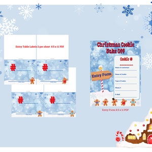 Christmas Cookie Bake-off Party Kit | Printable Cookie Competition ...