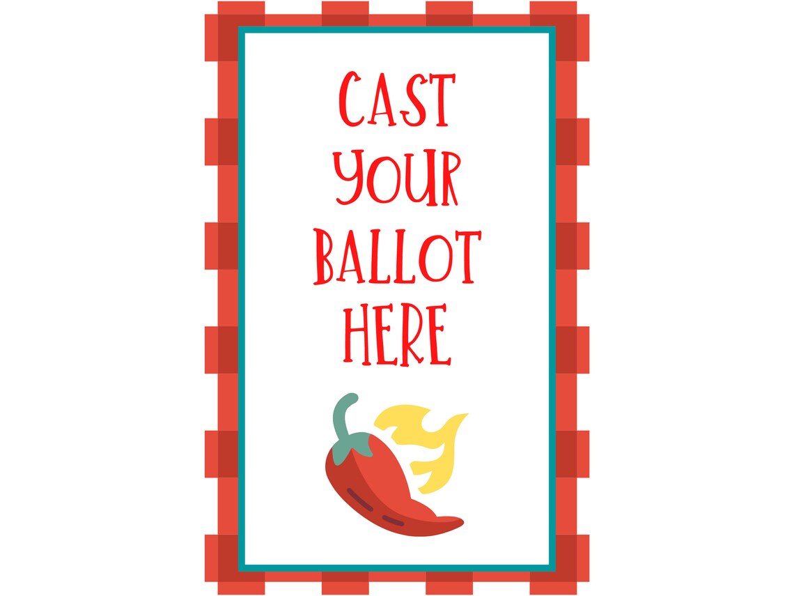 Chili Cook off Party Printables, Score Cards, Award Certificates ...