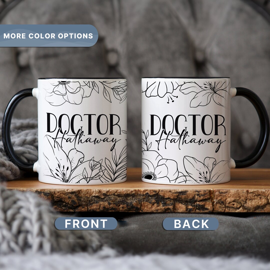 Personalized Doctor Mug, Floral Mug for Doctor With Name, Medical ...