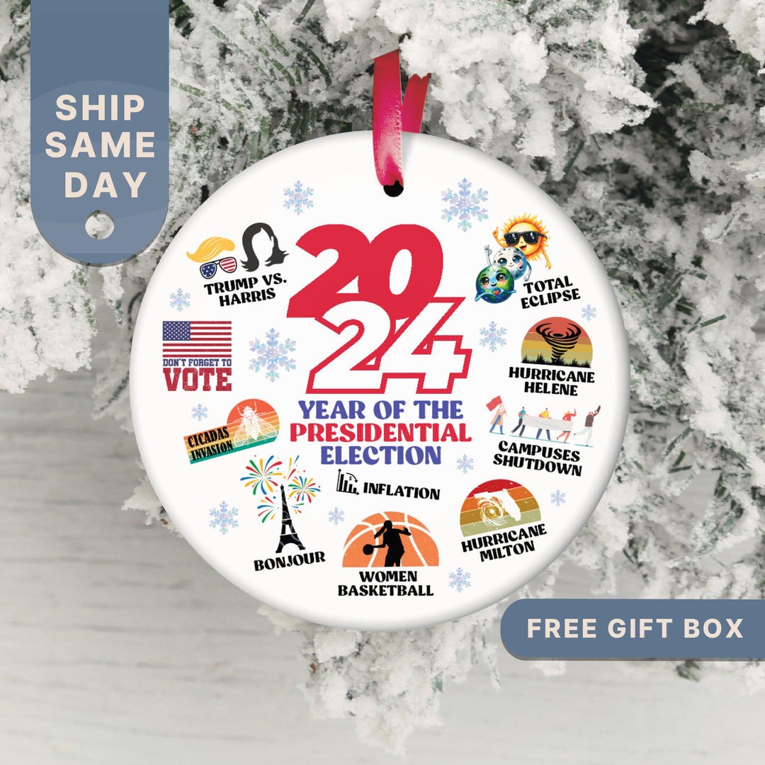 2024 Christmas Ornament, Year in Review Keepsake, Commemorative Major ...
