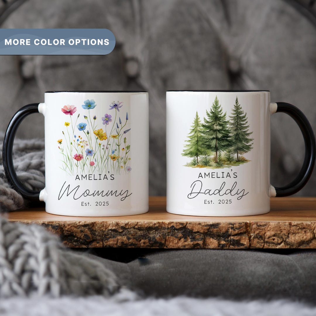 Mug Set for New Parents, Daddy & Mommy Coffee Mug Set Gift, Baby ...