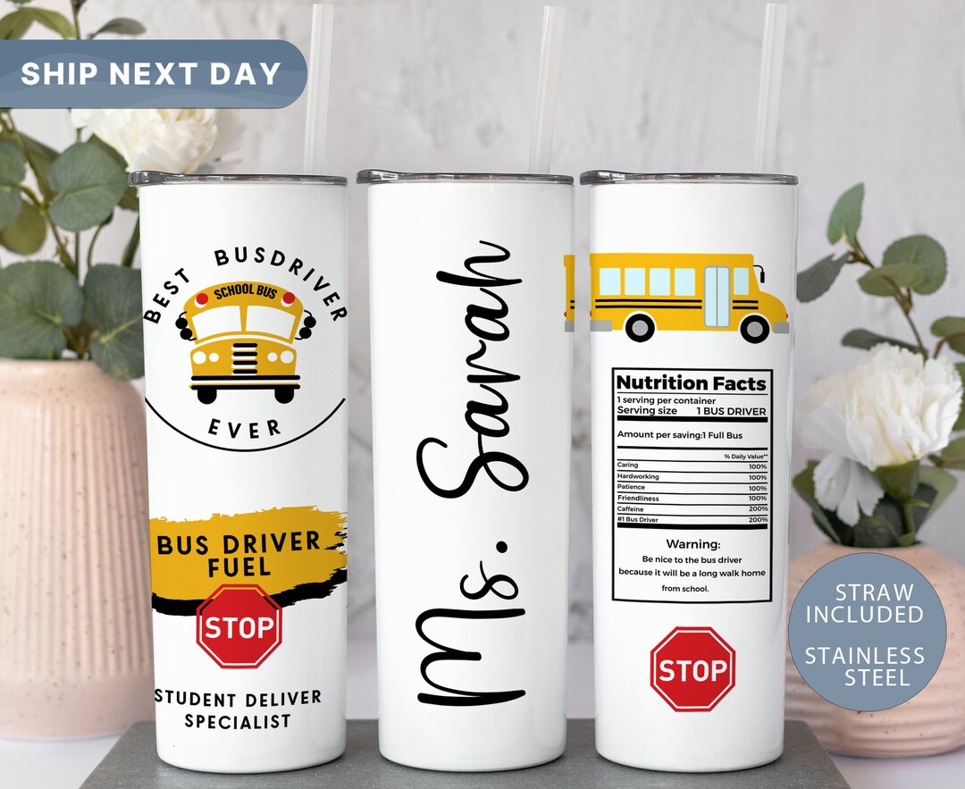 Customized School Bus Driver Tumbler Personalized Bus Driver - Etsy