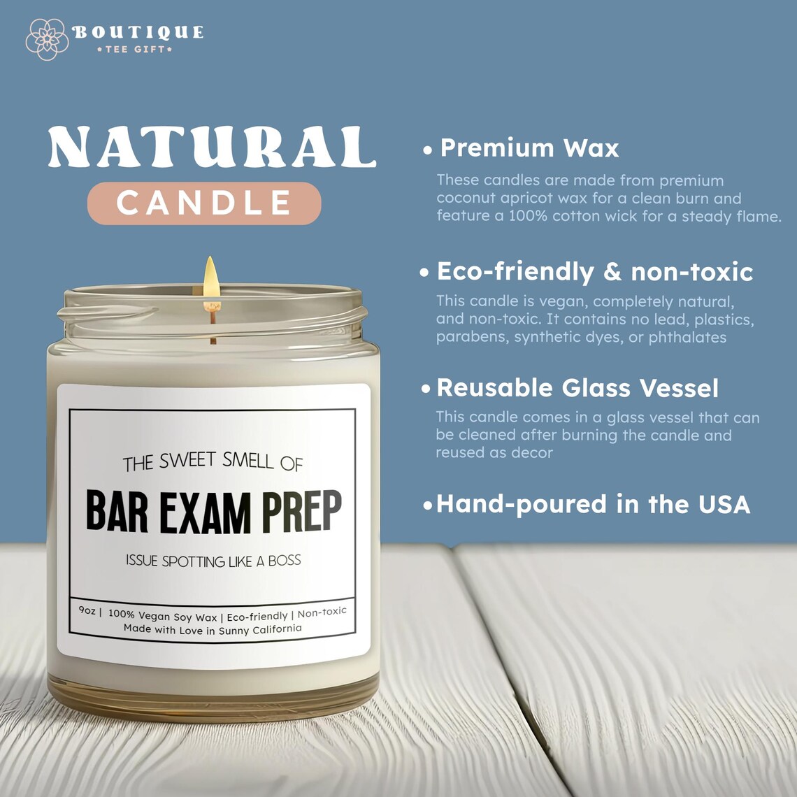 Graduation Candle for Law Students, Bar Exam Prep Scented Soy Candle ...