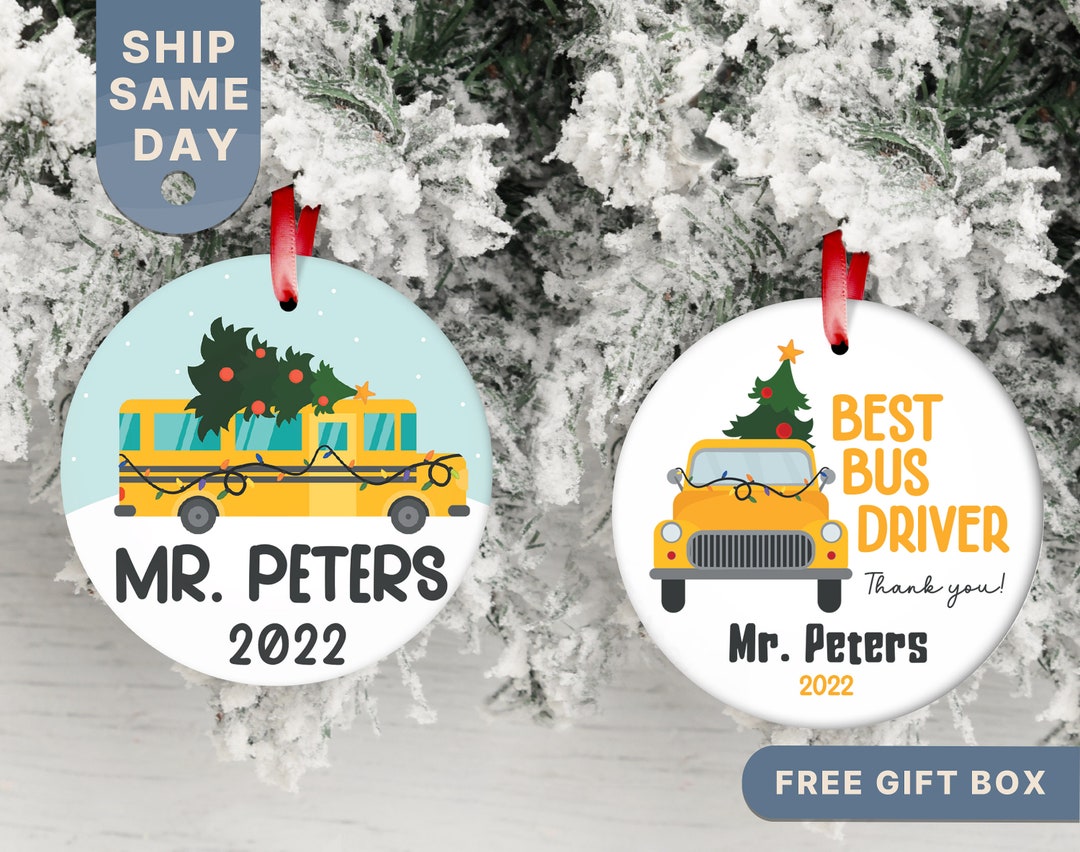 School Bus Driver Christmas Ornament Best Bus Driver Gift - Etsy