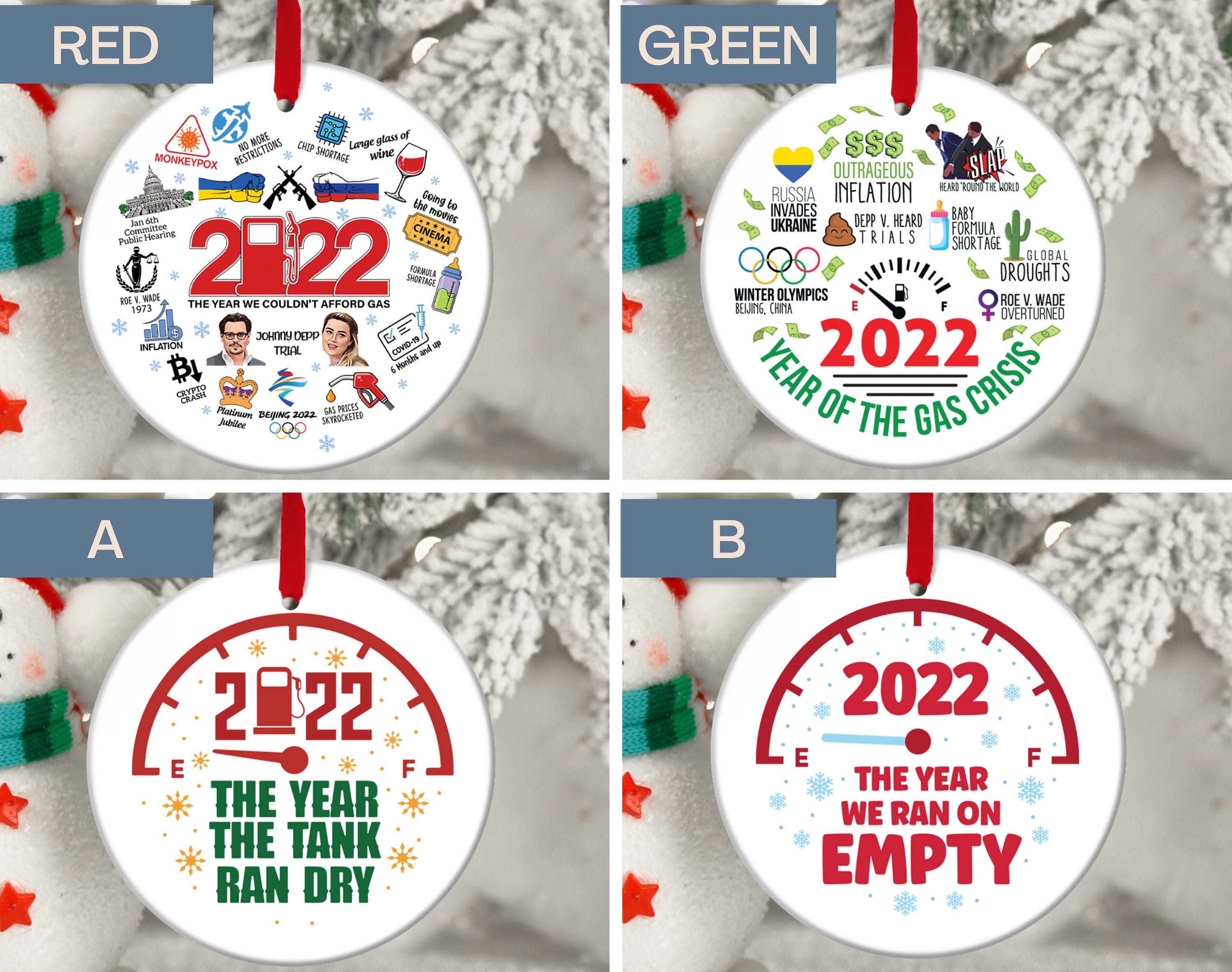 2022 Christmas Ornament, Funny 2022 Ornament, 2022 Memory Ornament ...
