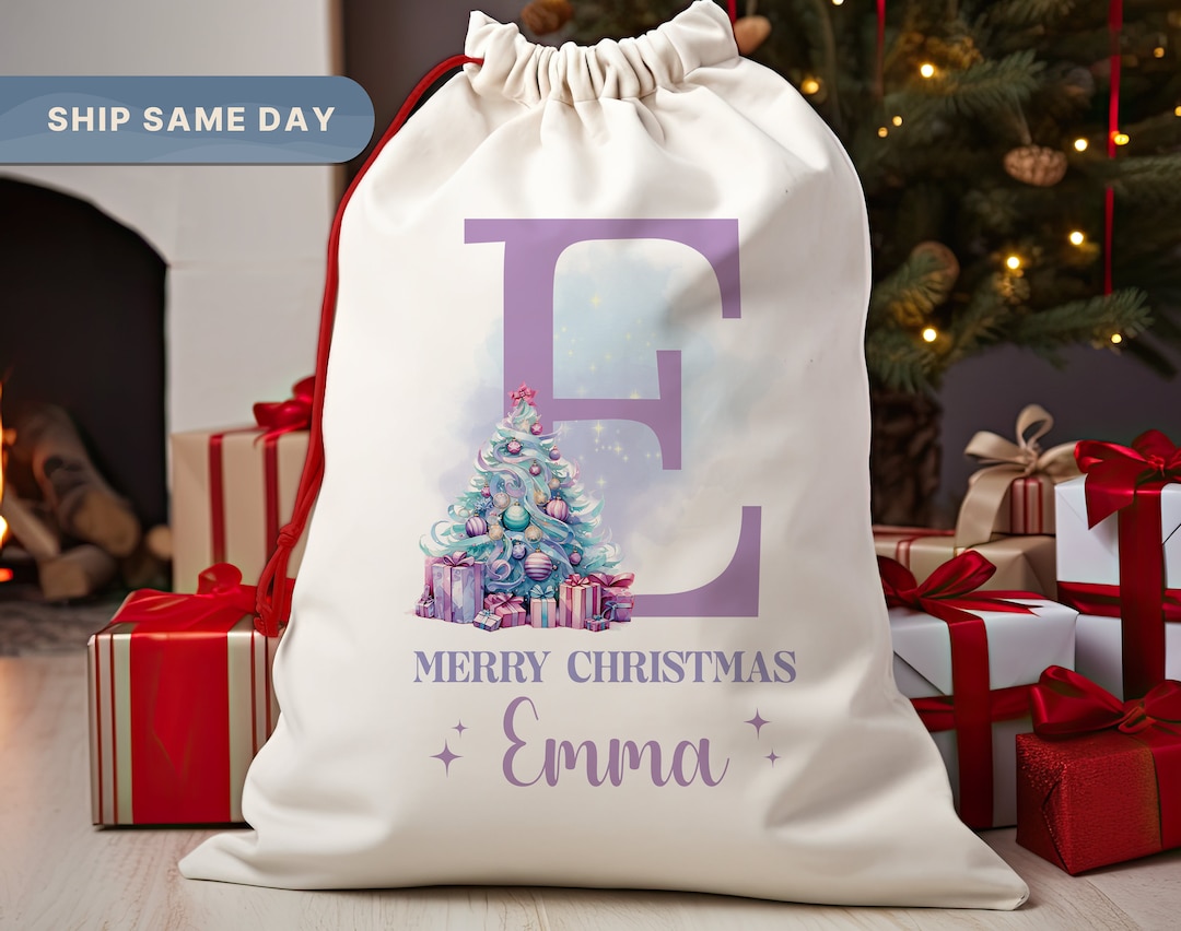 Personalized Santa Sack for Christmas, Custom Name Santa Bags, Present ...