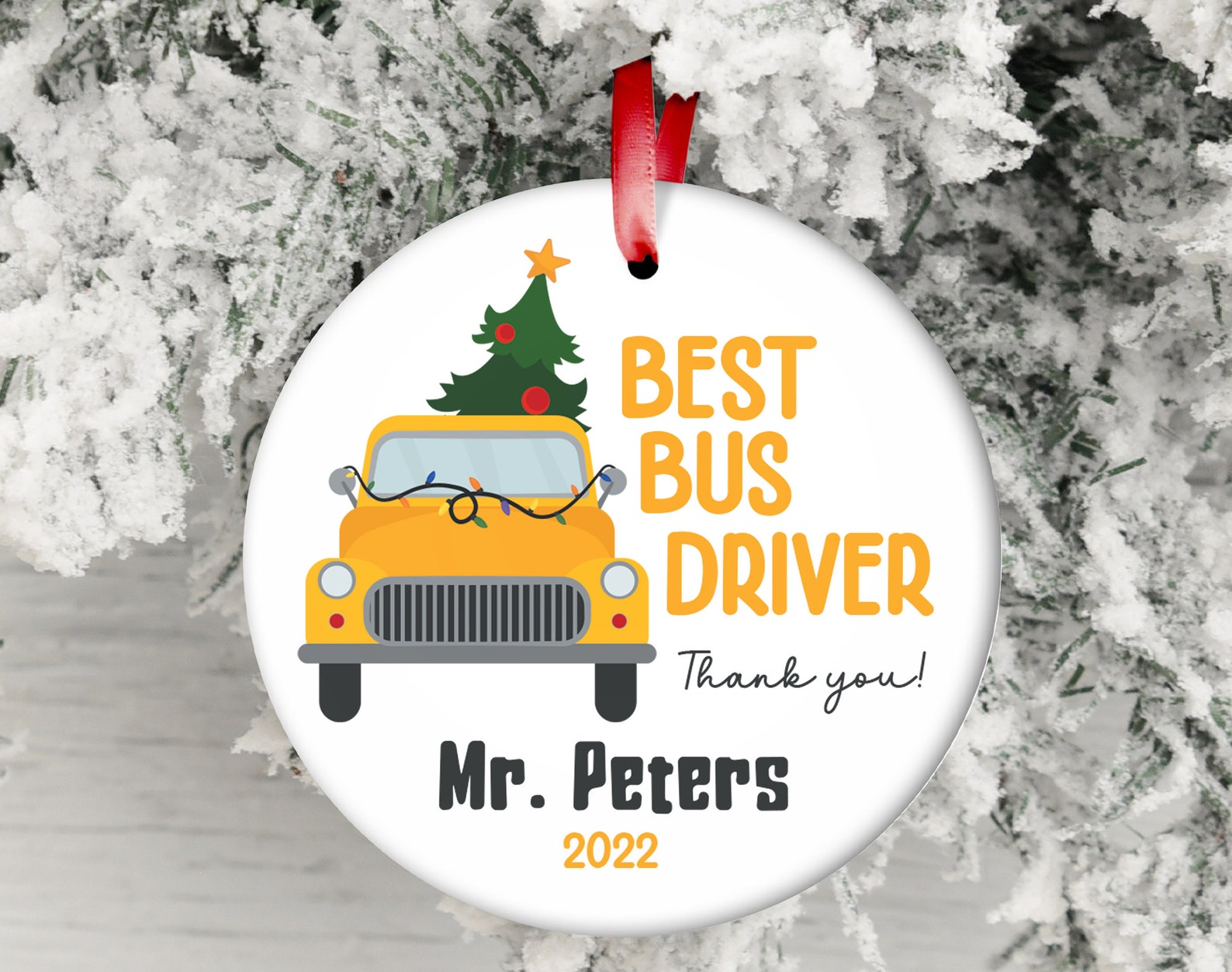 School Bus Driver Christmas Ornament Best Bus Driver Gift - Etsy