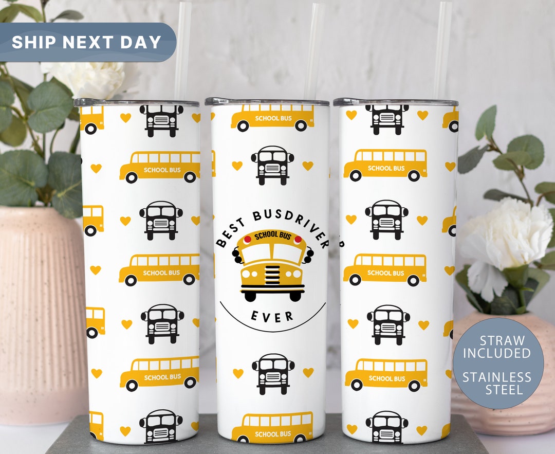 Best Bus Driver Tumbler, Bus Driver Travel Mug, School Bus Driver ...