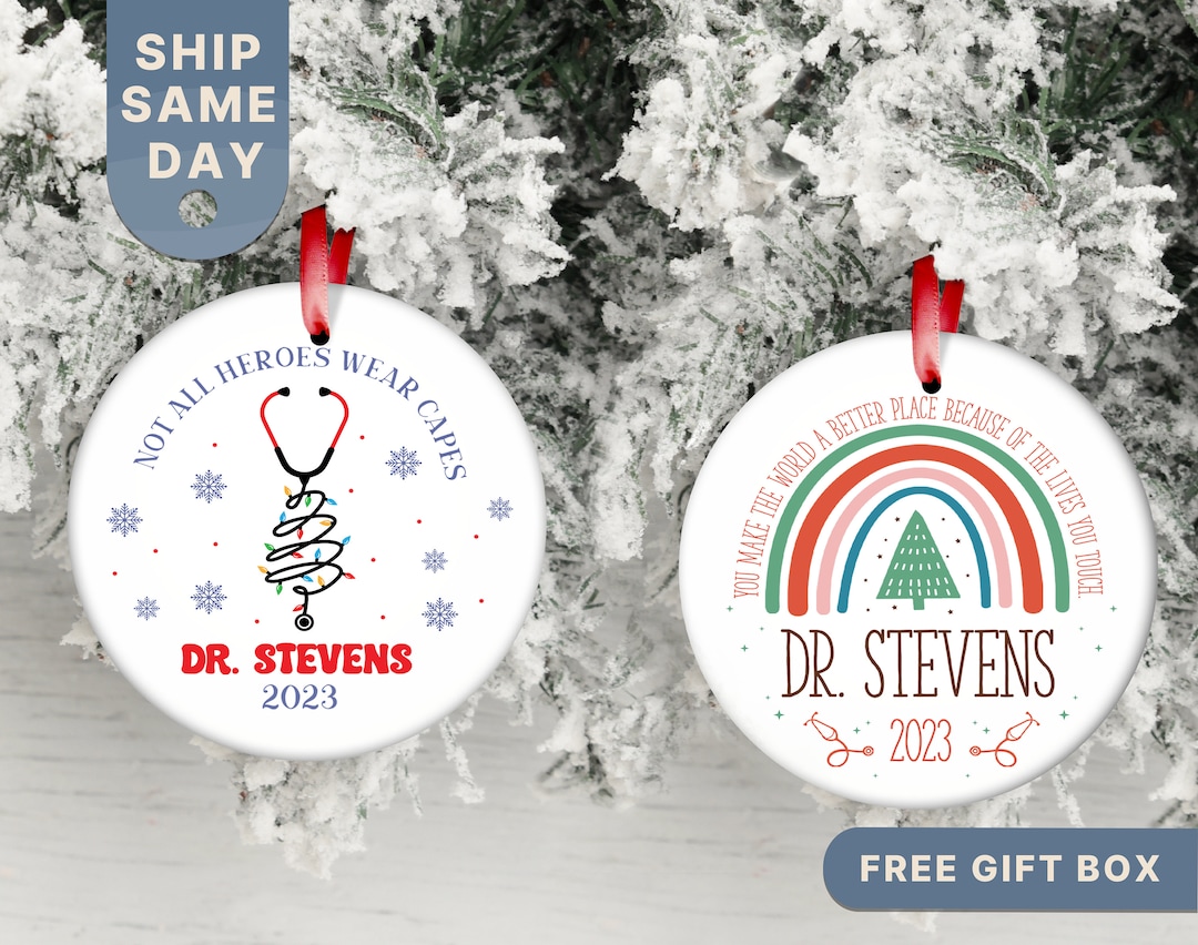Custom Doctor Christmas Ornament, Personalized Dr Name Ornament, Doctor ...