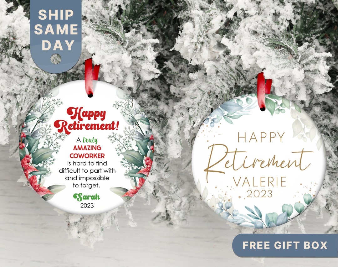 Personalized Retirement Christmas Ornament, Happy Retirement Ornament ...