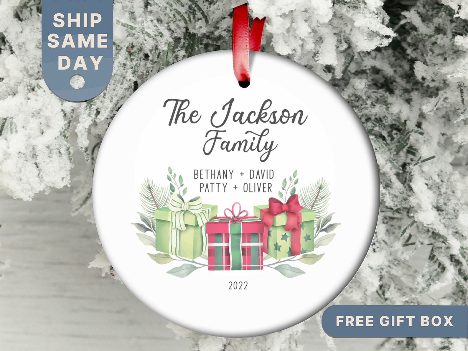 Personalized Family Christmas Ornament Custom Family - Etsy