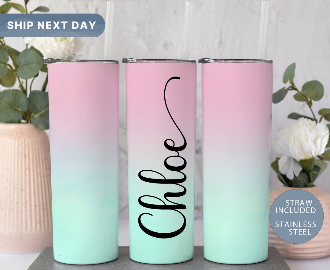 Customizable Tumbler • Personalized Ombre Tumbler • Tumbler With Name ...