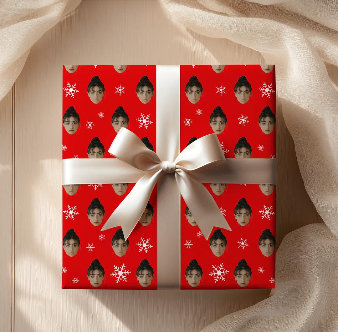 Custom Face Christmas Gift Wrapping Paper Roll: Personalized Holiday ...