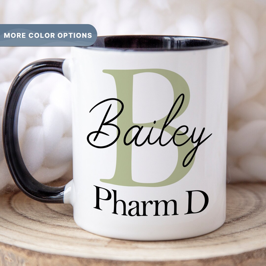 Pharmacist Mug for Doctors, Pharm D Coffee Mug, Personalized Initial ...