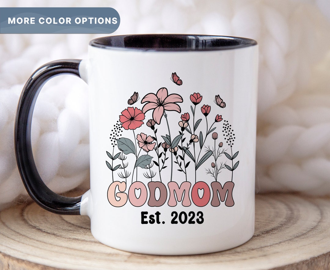 Godmom Personalized Mug, Custom Godmom Coffee Cup, Christening Gift ...