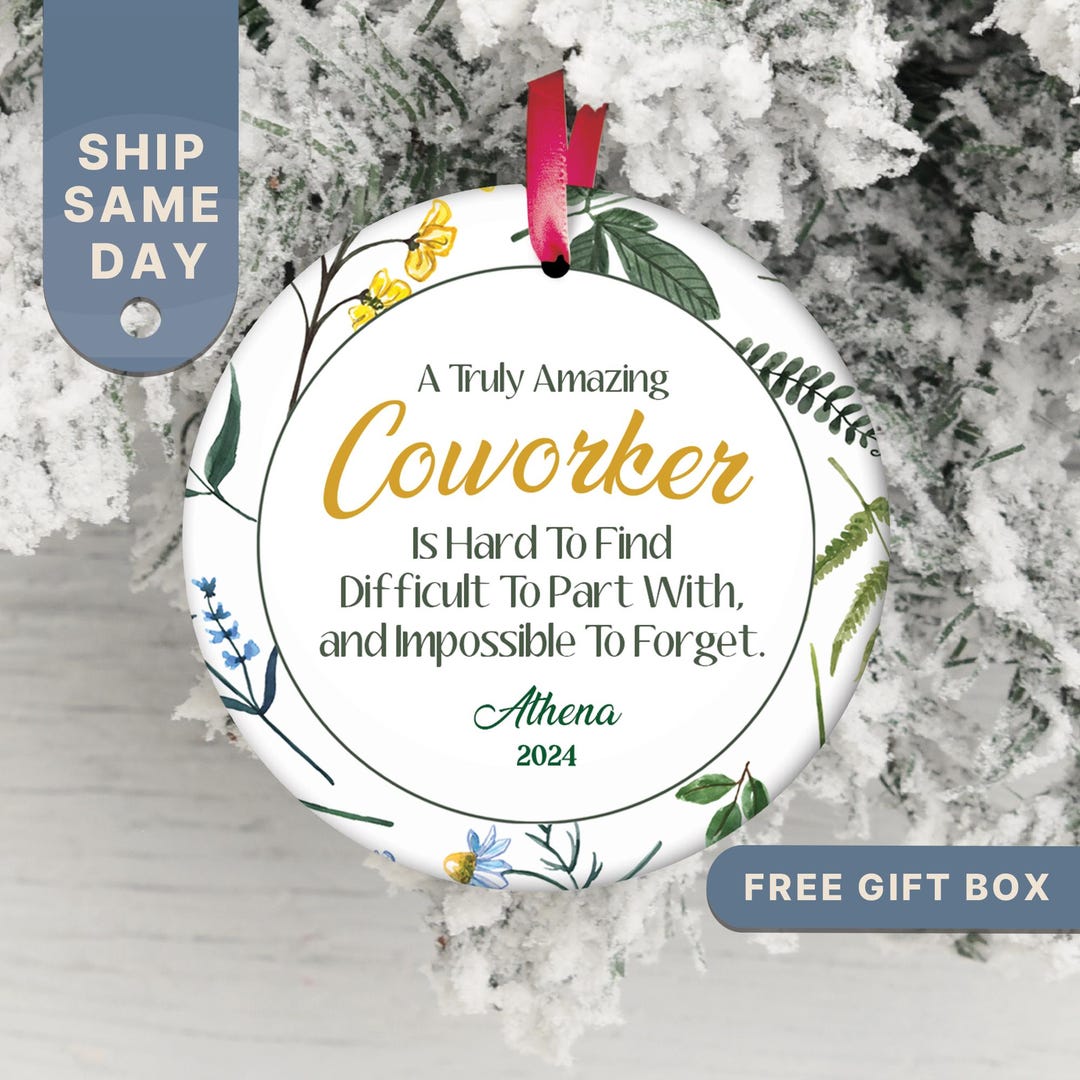 A Truly Amazing Coworker Ornament, Personalized Coworker Present, Thank ...