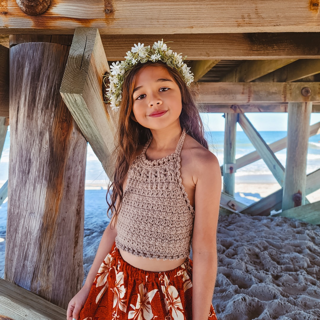 Chloe Halter Top for Kids, Sizes 12 Mos - 12 Years, Handmade Crochet ...