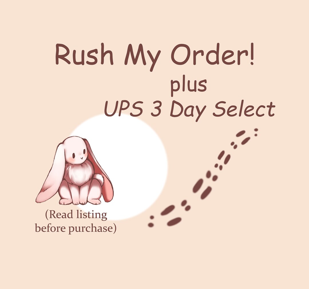 RUSH UPS 3 Day Select With 24 to 48 Hours Processing Time - Etsy