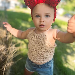 Skylar Halter Top for Girls, Sizes 12 Mos 12 Years, Handmade Crochet ...