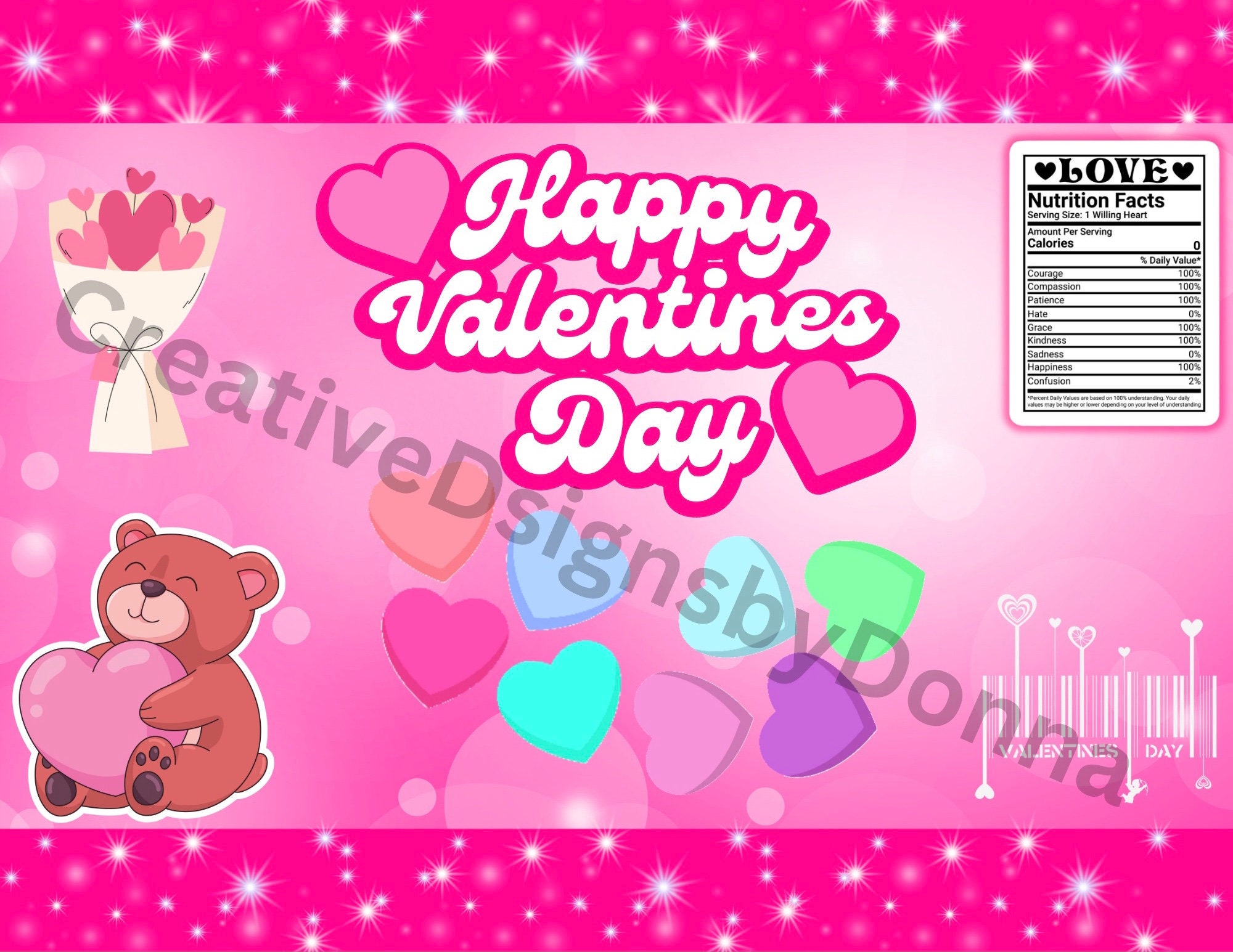 Valentine’s Day Chip Bag, Printable Digital Favor, Valentine’s Chip Bag ...