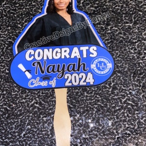 Graduation Fans, Gradfans, Head on a Stick, Custom Face Fans With ...