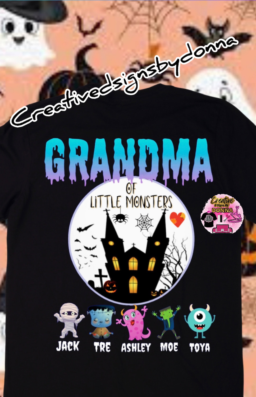 Customized Grandma of Little Monsters Shirt. Custom Shirt. Halloween ...