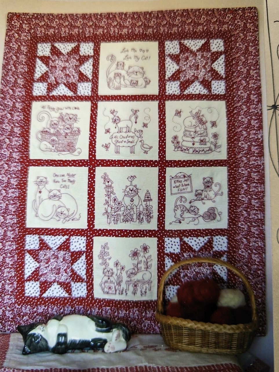 Bird Brain Designs love Me Love My Cat Quilt - Etsy