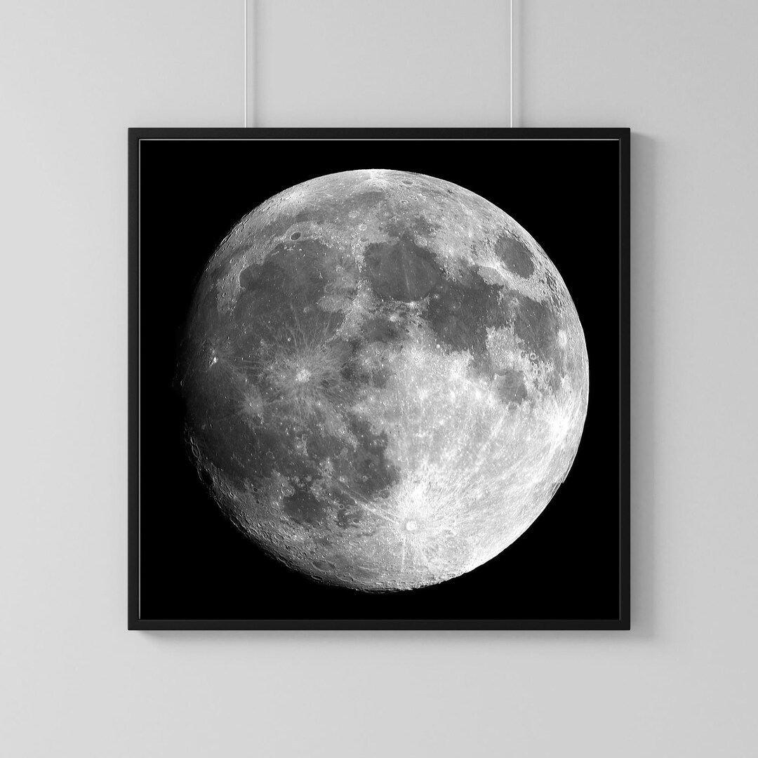 Digital Print of the Moon | Moon Poster, Moon Art, Moon Decor, Poster ...