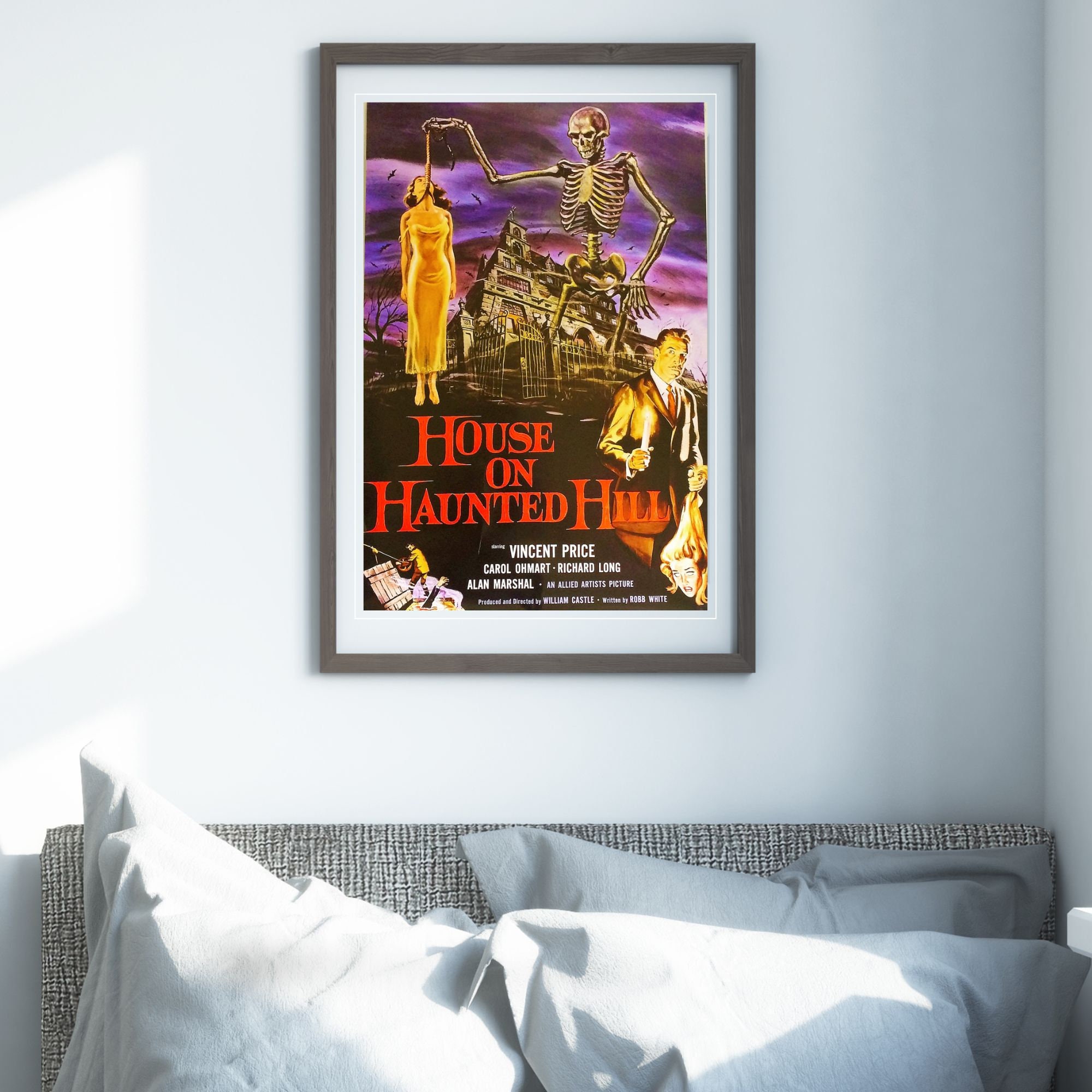 House on Haunted Hill Vintage Horror Movie Poster | Classic Horror ...