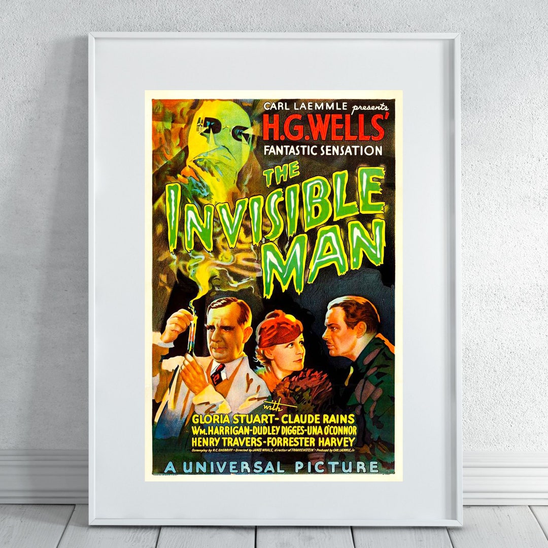 The Invisible Man Horror Movie Poster | Vintage Poster, Retro Poster ...