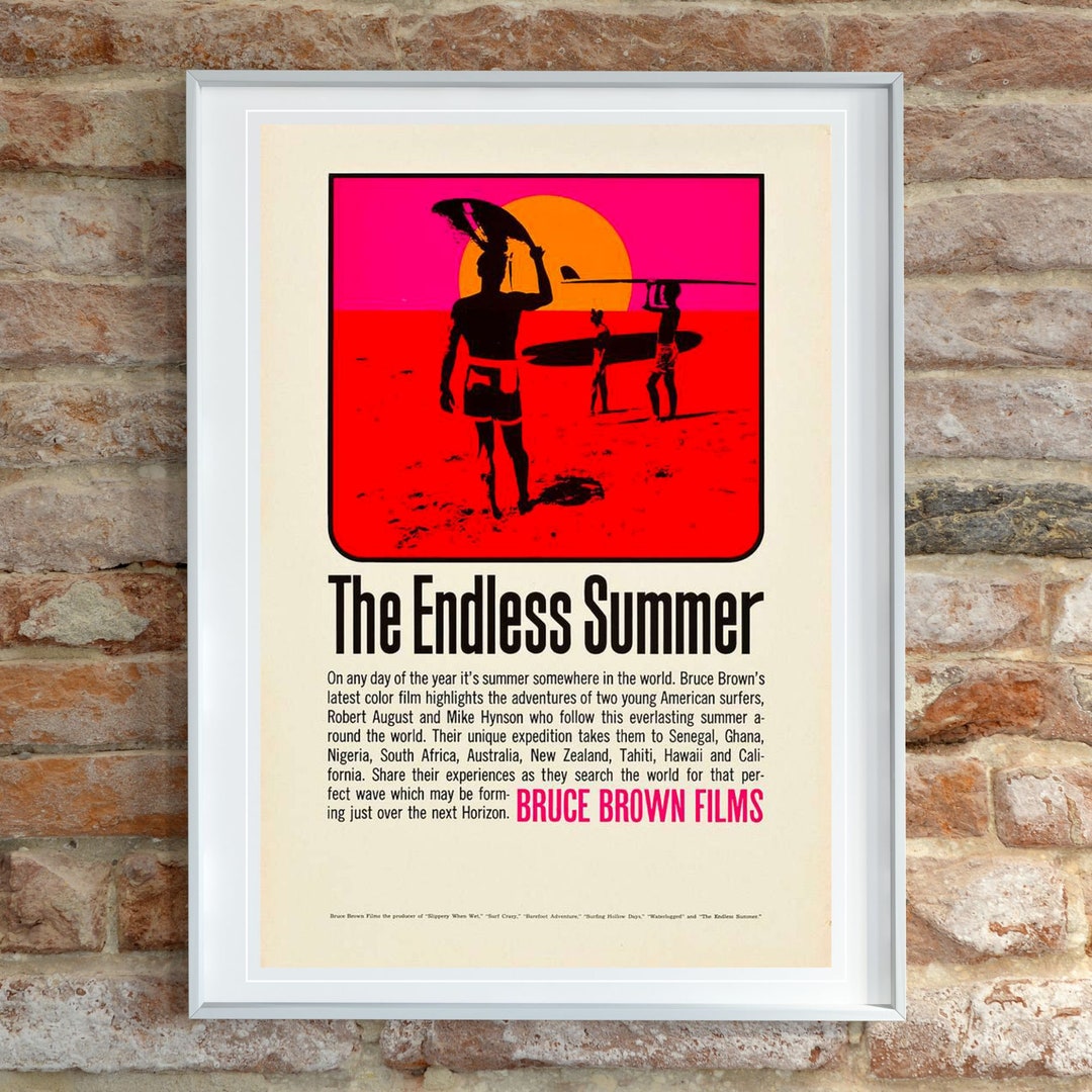 The Endless Summer Movie Poster Vintage Poster, Surf Wall Art, Movie ...
