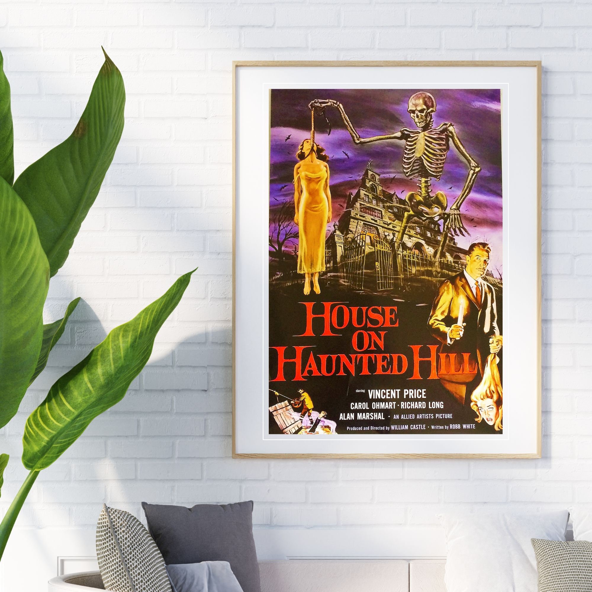House on Haunted Hill Vintage Horror Movie Poster | Classic Horror ...