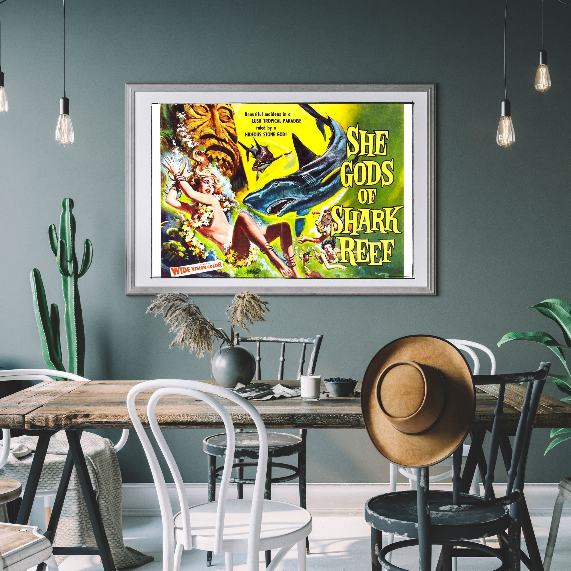 She Gods of Shark Reef B-movie Vintage Poster | Classic Movie Art ...