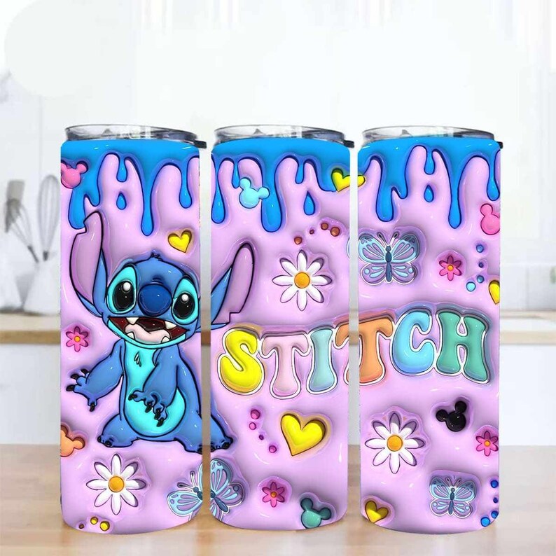3D Stitch Inflated Tumbler Wrap, Stitch 3D Puffy Tumbler Sublimation - Etsy