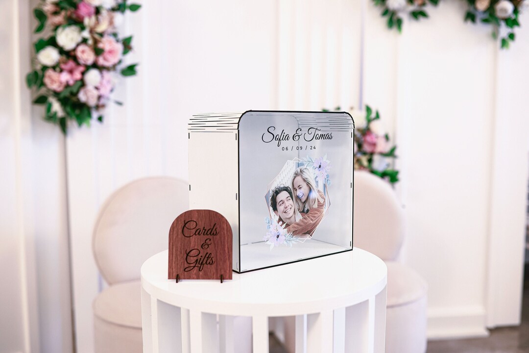 Personalized Wooden Box for Cards and Gifts Card Box for Weddings ...