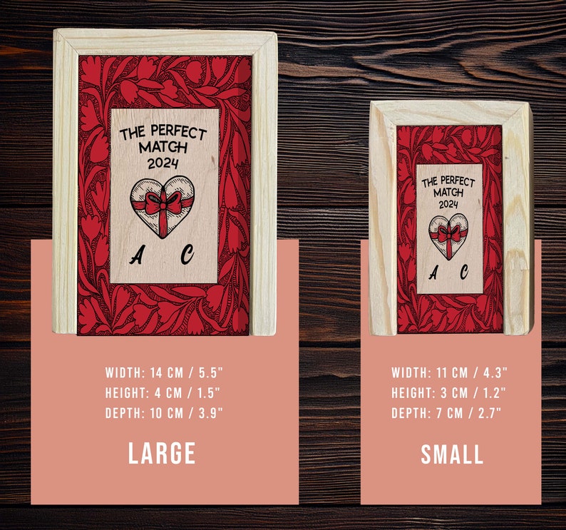 PERSONALIZED Couples Matchbox | Custom Wood Matchbox for Couples ...