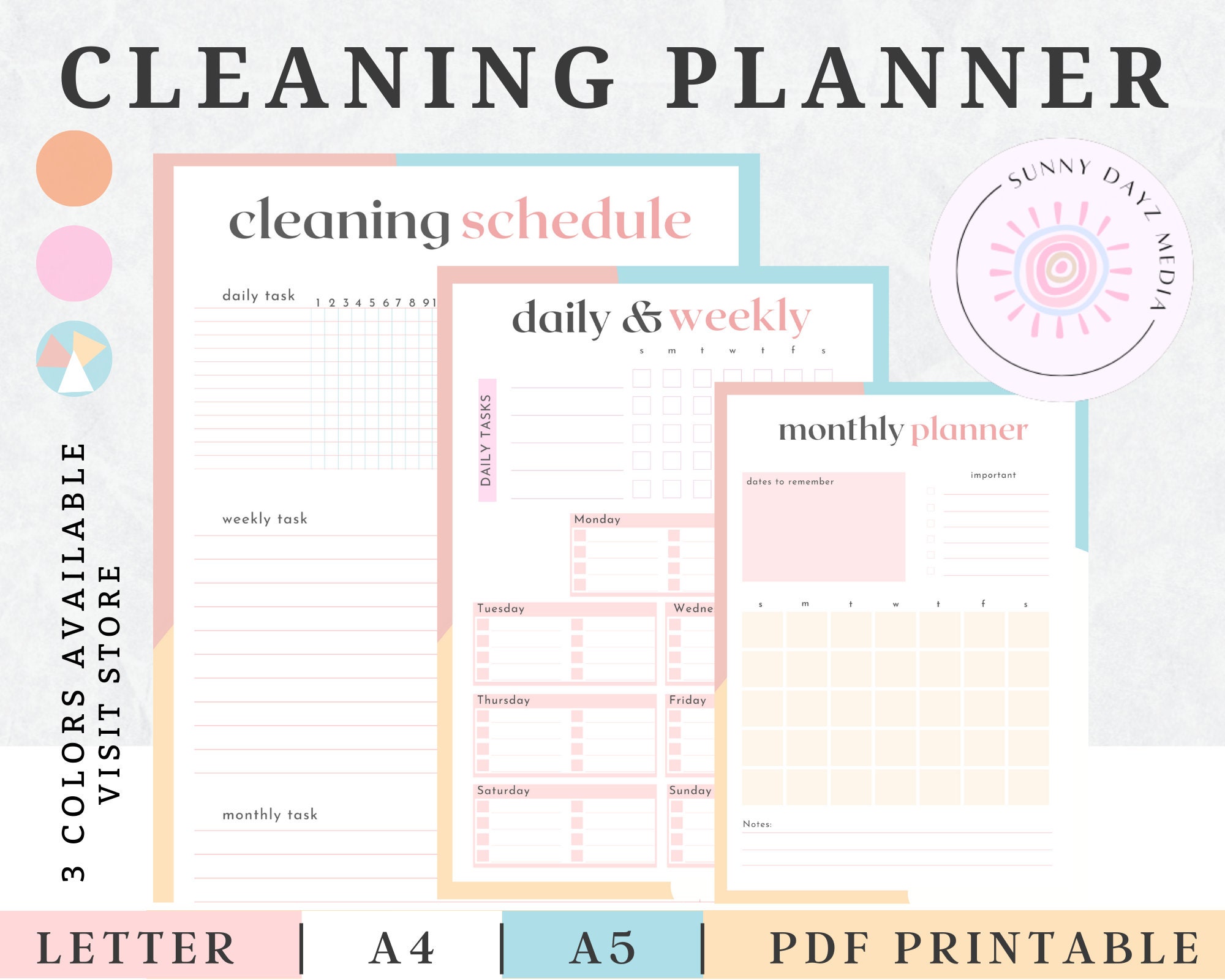 Cleaning Schedule, Cleaning Checklist, Cleaning Planner, Cleaning ...