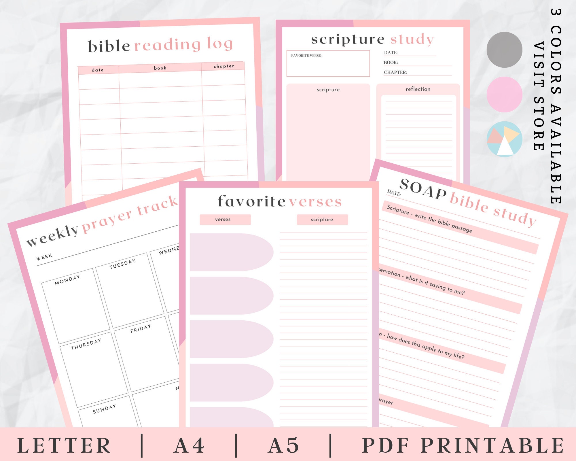 Prayer Journal, Bible Study, Gratitude Journal, God Digital Planner ...