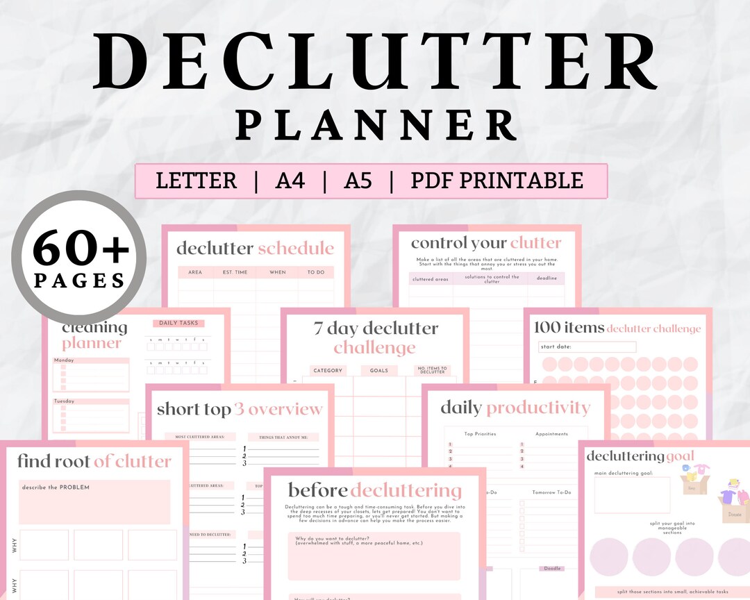 Declutter Planner, Declutter Checklist, Cleaning Schedule, Cleaning ...