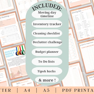 Moving Checklist, Moving Planner, Moving Binder, Moving Gift, Moving ...