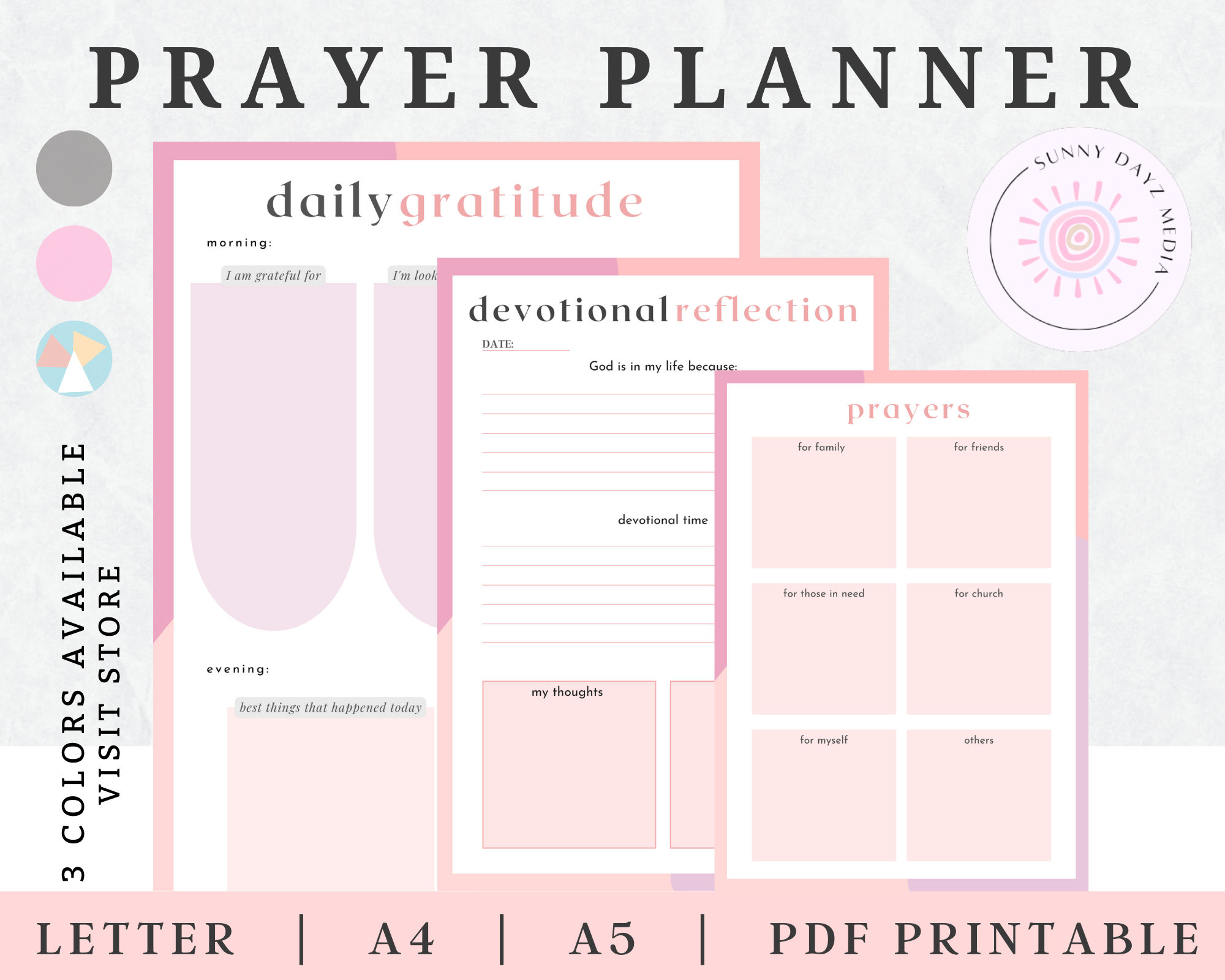 Prayer Journal, Bible Study, Gratitude Journal, God Digital Planner ...