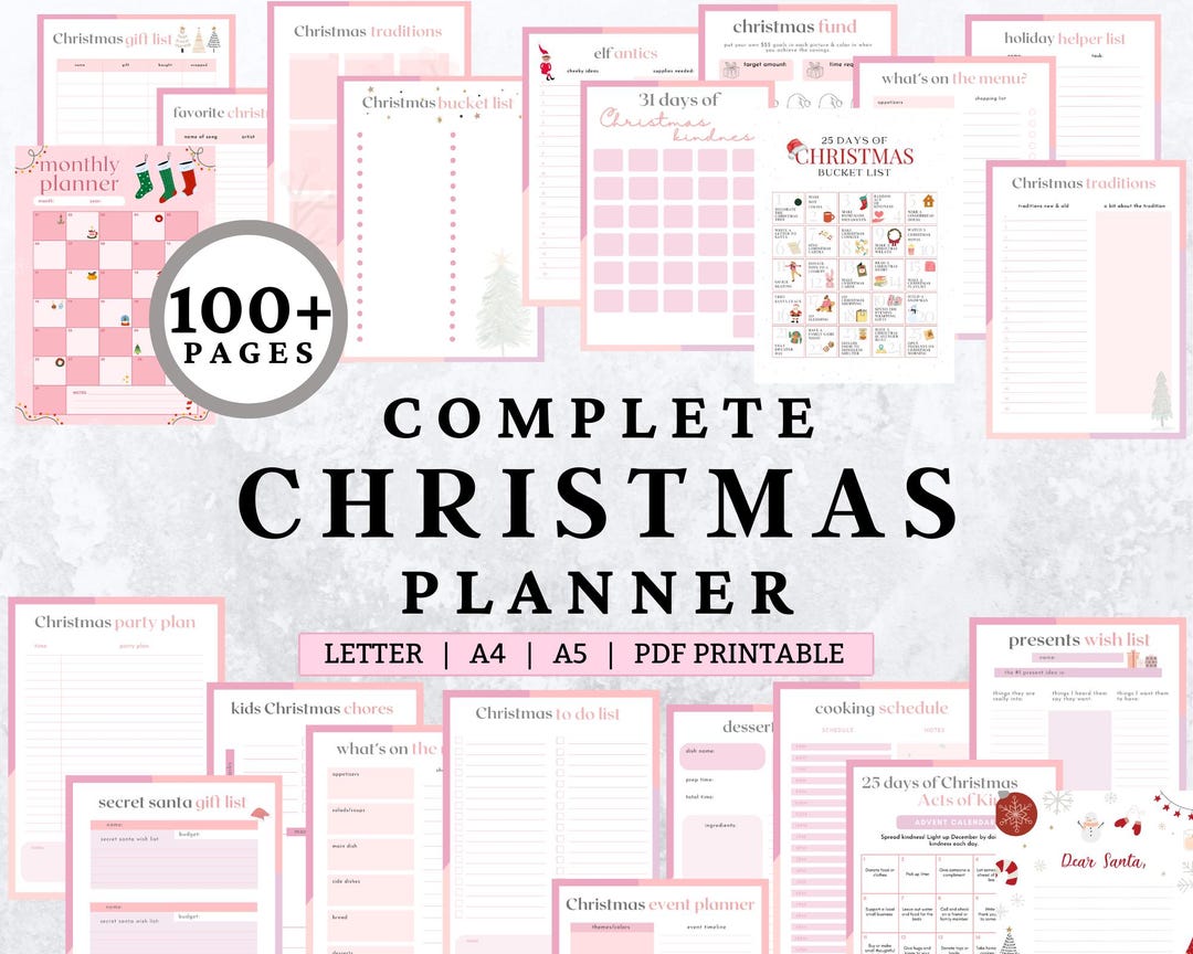 Christmas Planner, Christmas Countdown, Christmas Planner Printable ...