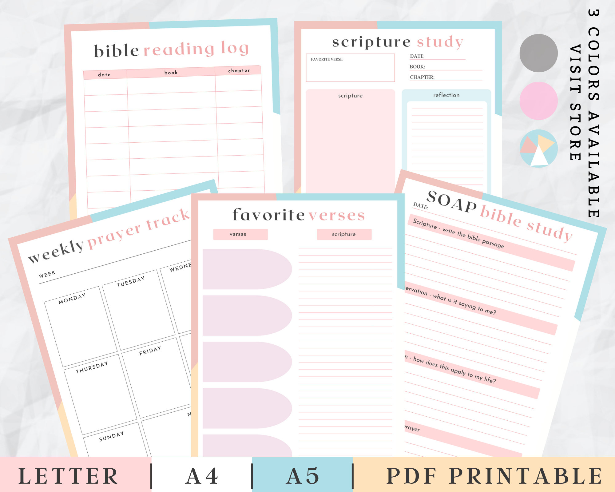 Prayer Journal, Bible Study, Gratitude Journal, God Digital Planner ...