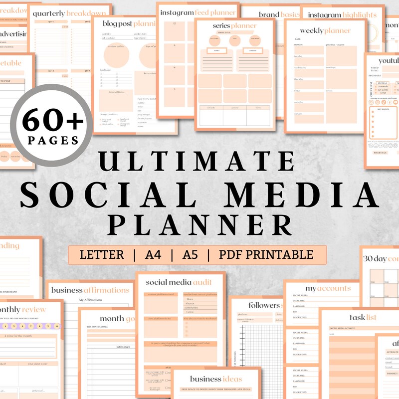 Social Media Planner - Etsy